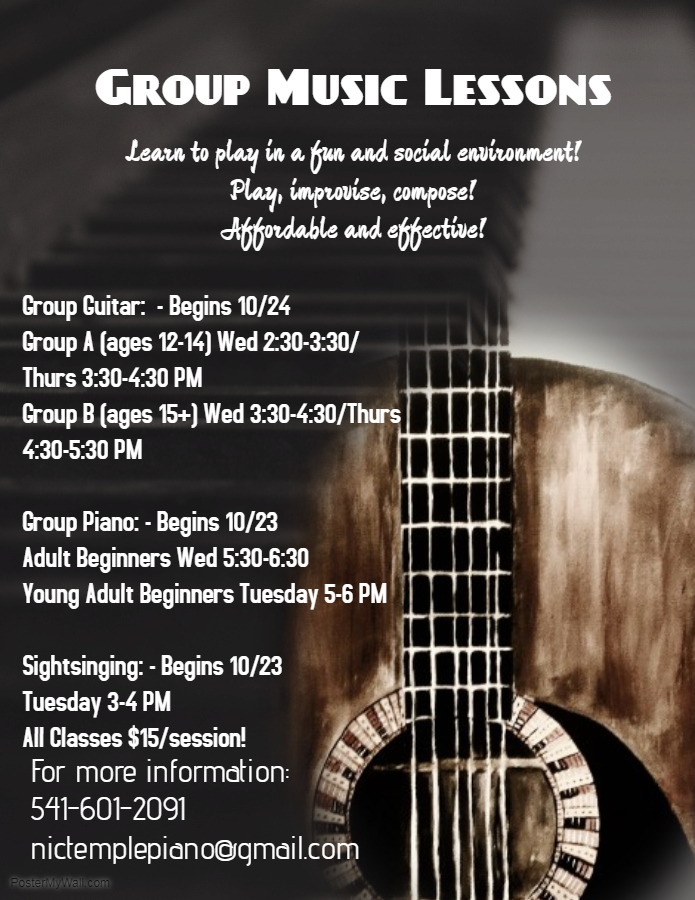 Group Lessons, UK Concerts, and more. – Nic Temple